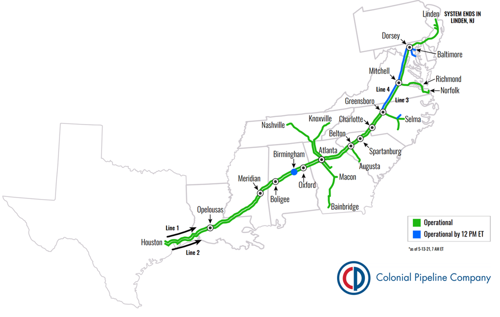 Colonial Pipeline Timeline Uncertain for Southeast US | Advisor Pulse ...